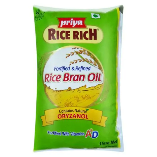 Priya Rice Rich Fortified & Refined Rice Bran Oil 1 L - JioMart