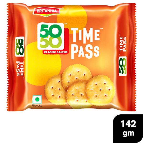 Britannia Time Pass Salted Biscuits 142 g - JioMart