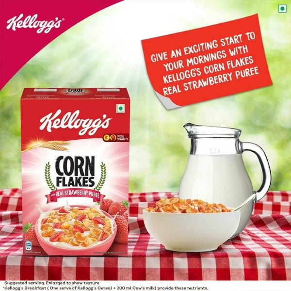 Kellogg's Corn Flakes With Real Strawberry Puree 300 g - JioMart