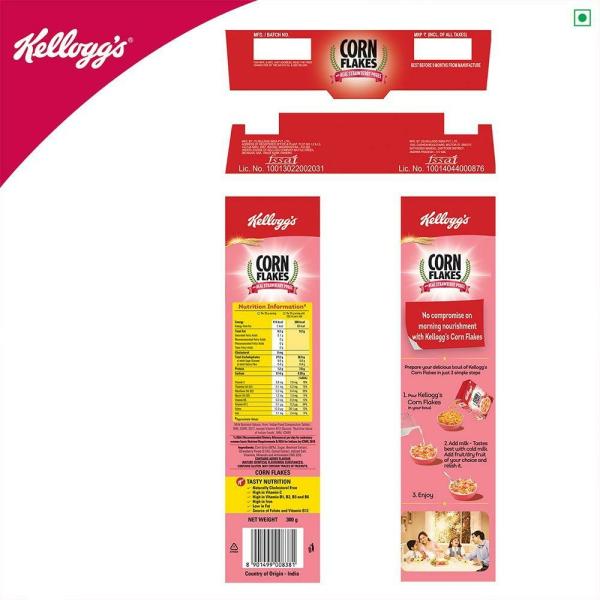 Kellogg's Corn Flakes With Real Strawberry Puree 300 g - JioMart