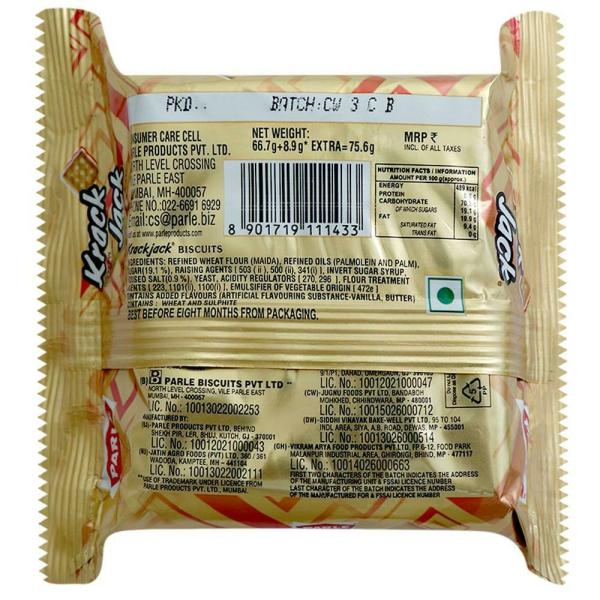 Parle Krack Jack Crackers 66.7 g - JioMart