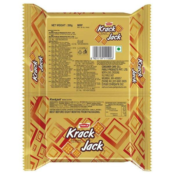 Parle Krack Jack Crackers 200 g - JioMart