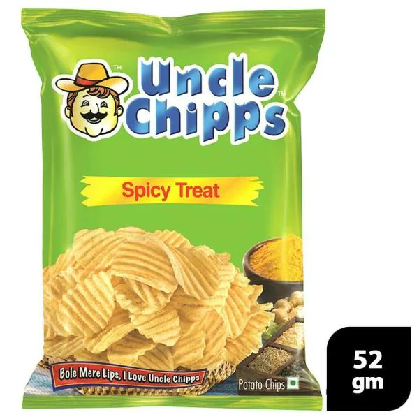 Uncle Chipps Spicy Treat Potato Chips 55 g - JioMart