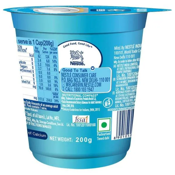 Nestle A+ Nourish Dahi 200 g (Cup) - JioMart