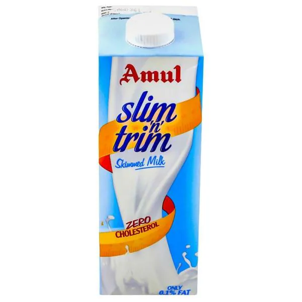 Amul Slim 'n' Trim Skimmed Milk 1 L (Tetra Pak) - JioMart