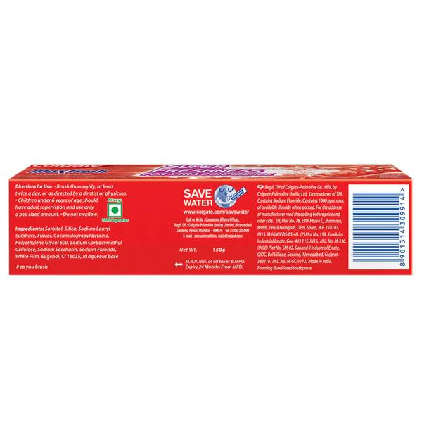 Colgate Max Fresh Spicy Fresh Red Gel Anticavity Toothpaste 150 g - JioMart