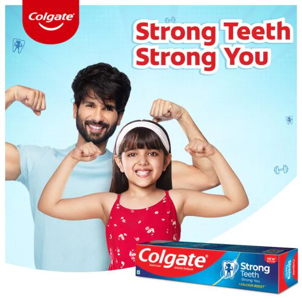 Colgate Strong Teeth Dental Cream Toothpaste with Toothbrush (200 g ...