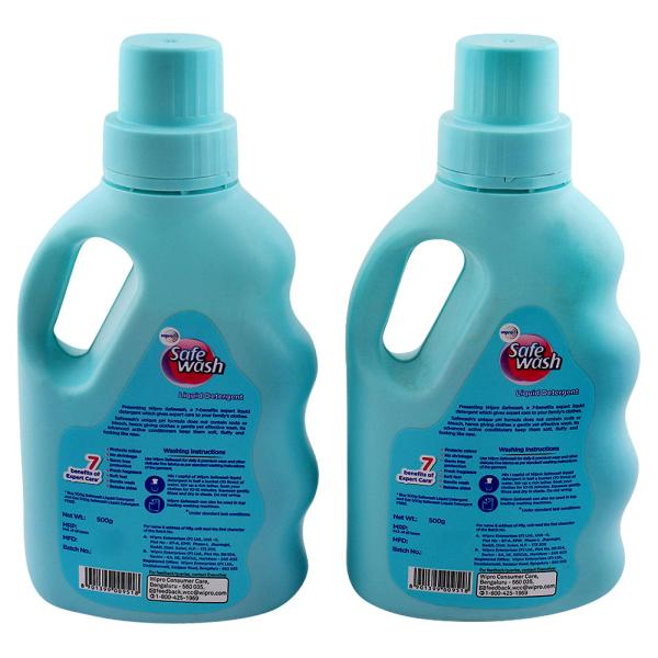 Wipro Safewash Liquid Detergent 500 g (Buy 1 Get 1 Free) - JioMart