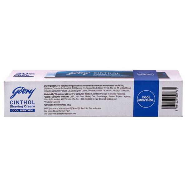 Godrej Cinthol Cool Menthol Shaving Cream 70 g - JioMart