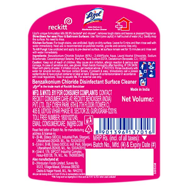 Lizol Floral Disinfectant Surface Cleaner 975 ml - JioMart