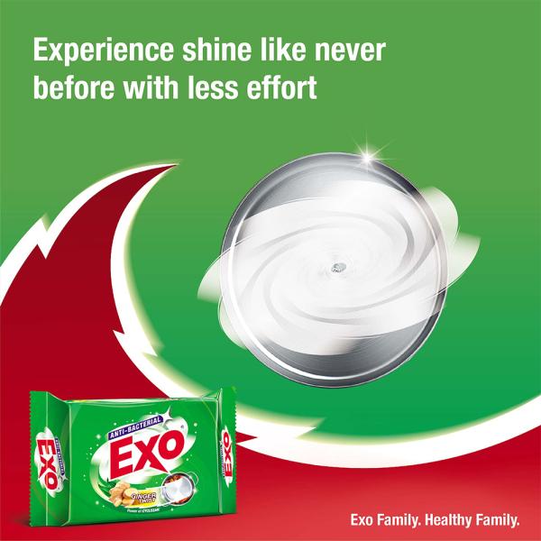 Exo Ginger Twist Anti-Bacterial Dishwash Bar 90 g - JioMart