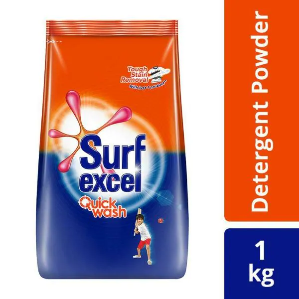 Surf Excel Quick Wash Detergent Powder 1 kg - JioMart