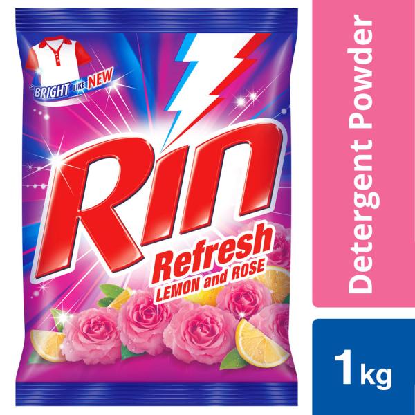 Rin Refresh Lemon & Rose Detergent Powder 1 kg - JioMart