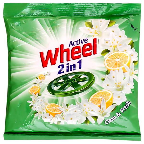 Active Wheel Lemon & Jasmine Detergent Powder 110 g - JioMart