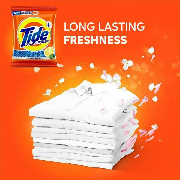 Tide Plus Double Power Lemon & Mint Detergent Powder 500 g - JioMart