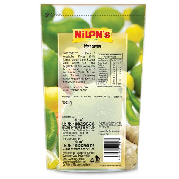Nilon's Premium Mixed Pickle 180 g - JioMart