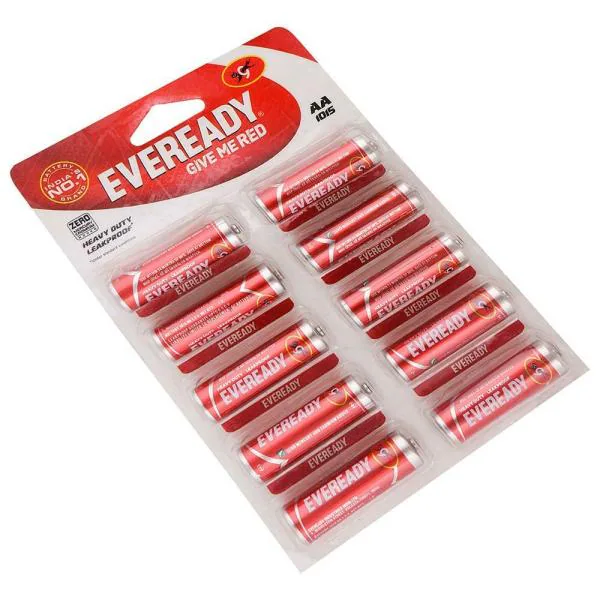 Eveready Red 1015 AA Carbon Zinc Batteries (Pack of 10) - JioMart