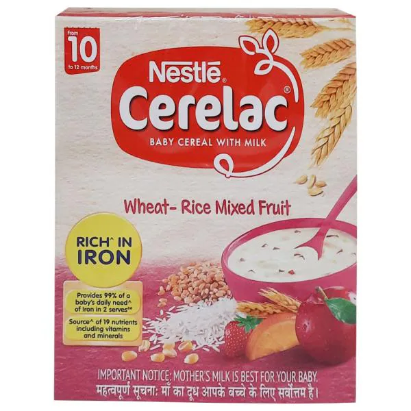 Cerelac Baby Cereal with Milk Wheat-Rice Mixed Fruit (10 to 12 months ...