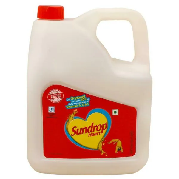 Sundrop Heart Rice Bran Based Blended Oil 5 L - JioMart