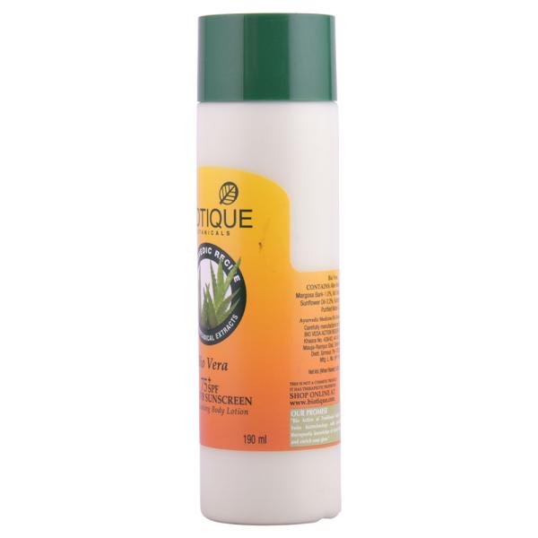 Biotique Bio Vera SPF 75+ UVA UVB Sunscreen Ultra Soothing Body Lotion ...