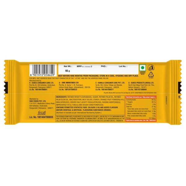 Dukes Waffy Orange Wafers 60 g - JioMart