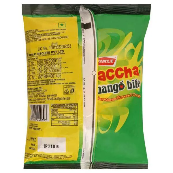 Parle Kaccha Mango Bite Candy 260.38 g - JioMart