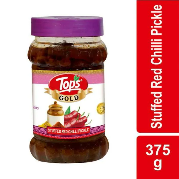 Tops Gold Stuffed Red Chilli Pickle 375 g - JioMart