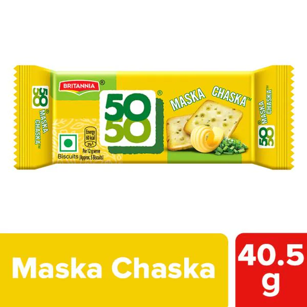 Britannia 50-50 Maska Chaska Biscuits 40.5 g - JioMart