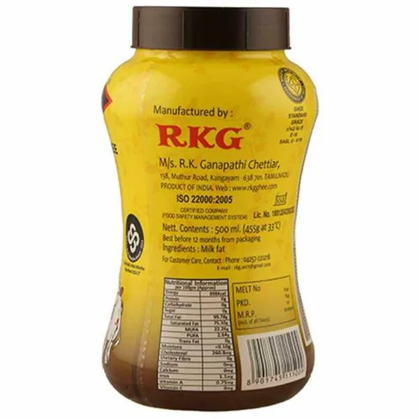 RKG Agmark Ghee 500 ml (Jar) - JioMart