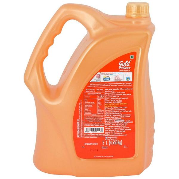Gold Winner Refined Sunflower Oil 5 L - JioMart
