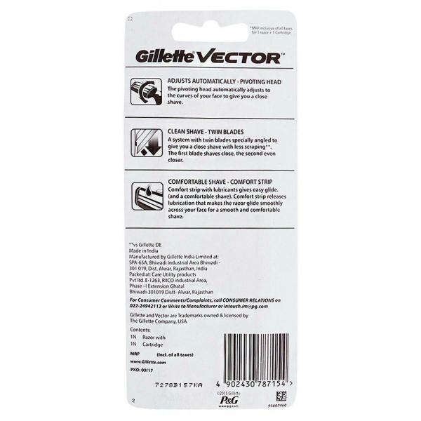 Gillette Vector Shaving Razor with Cartridge - JioMart