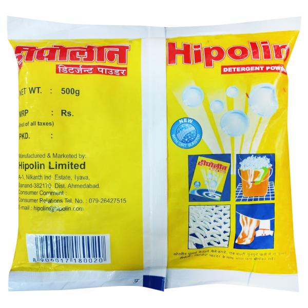 Hipolin Yellow Detergent Powder 500 g - JioMart