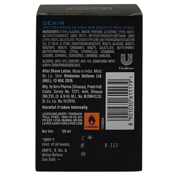 Axe Signature Denim Aftershave Lotion 50 ml - JioMart