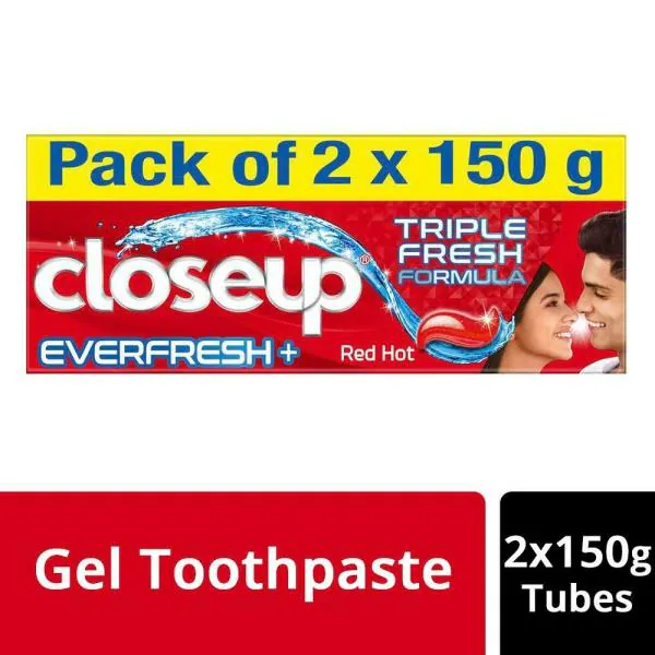 Closeup Everfresh+ Red Hot Gel Toothpaste 150 g (Pack of 2) - JioMart
