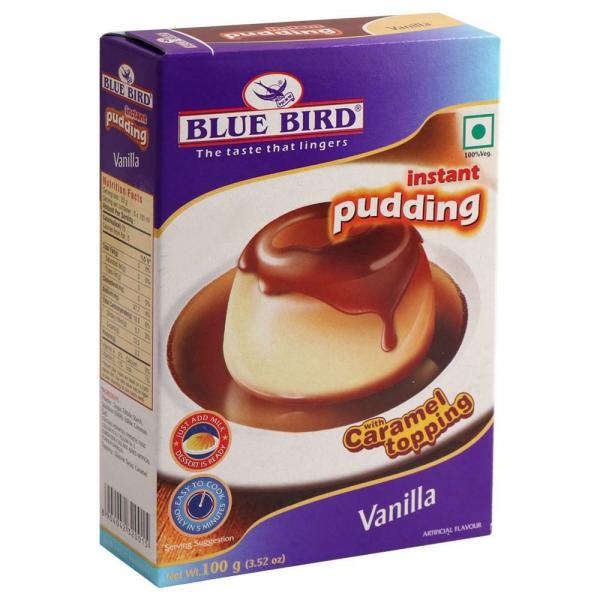Blue Bird Instant Vanilla Pudding With Caramel Topping 100 g - JioMart