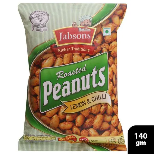 Jabsons Lemon and Chilly Roasted Peanuts 140 g - JioMart