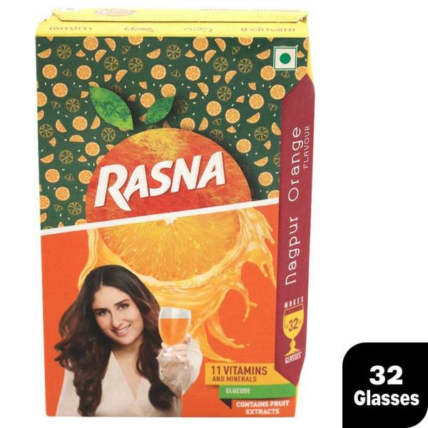 Rasna Nagpur Orange Instant Drink Powder 32 Servings - JioMart