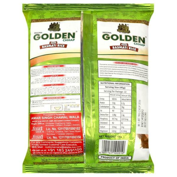 Lal Qilla Golden Chhap Aged Basmati Rice 1 kg - JioMart