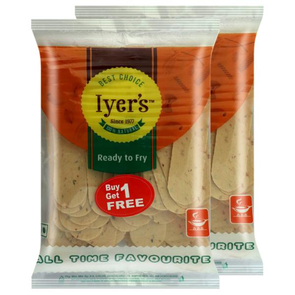 Iyer's Long Chips Masala Papad 120 g (Buy 1 Get 1 Free) - JioMart
