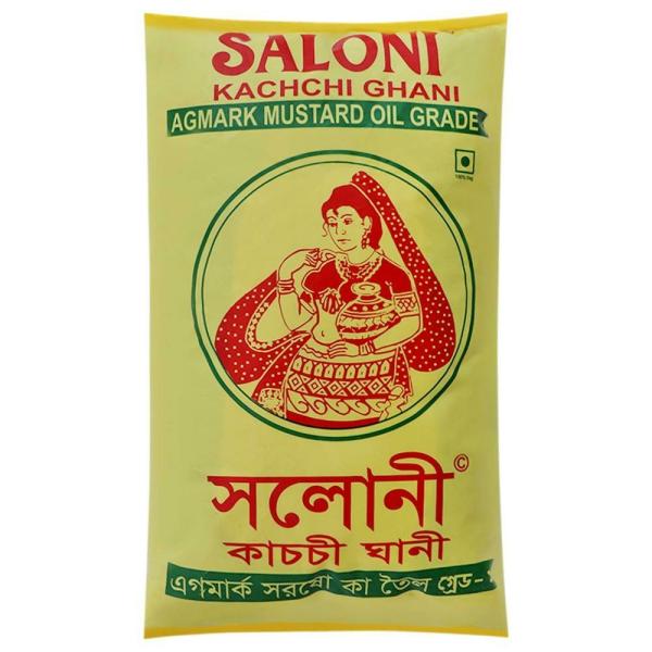 Saloni Kachi Ghani Mustard Oil 1 L (Pouch) - JioMart