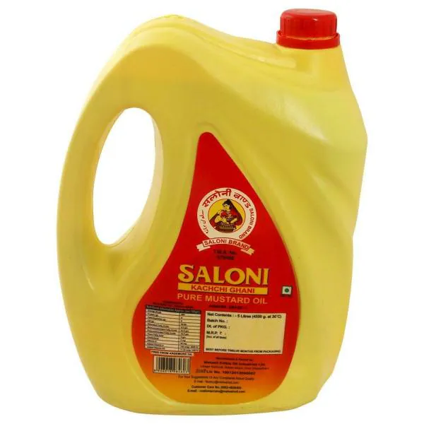 Saloni Kachi Ghani Mustard Oil 5 L - JioMart