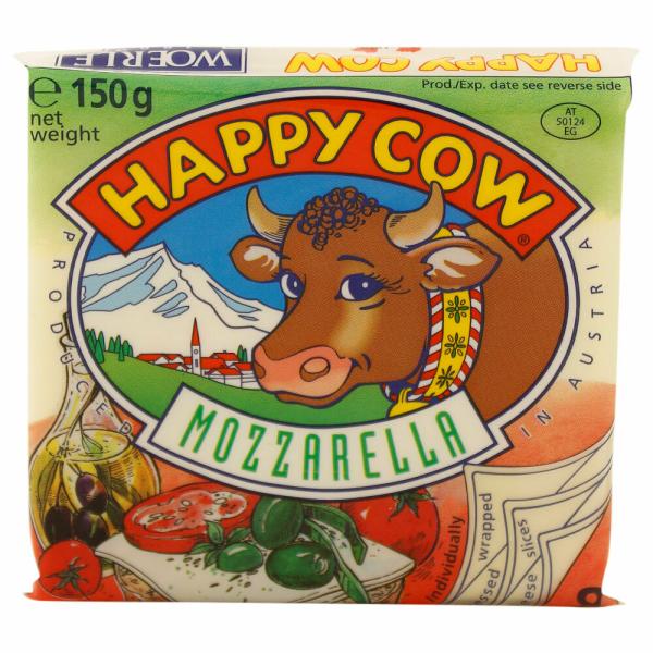 Happy Cow Cheese Mozzarella Slice 150 g (Pack) - JioMart
