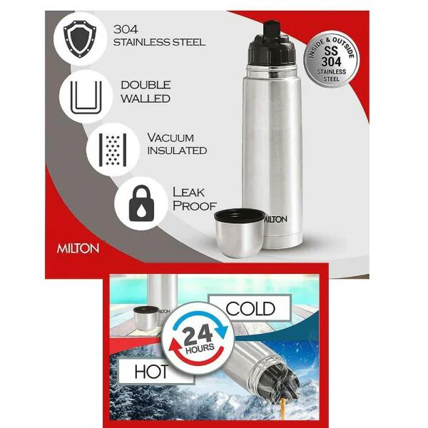 Milton Thermosteel Bullet Flask with Flip Lid 500 ml - JioMart