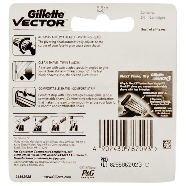 Gillette Vector Shaving Cartridge Twin Blades 2 pcs - JioMart