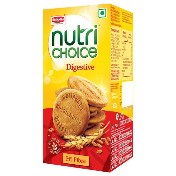 Britannia NutriChoice Hi-Fibre Digestive Biscuits 250 g - JioMart