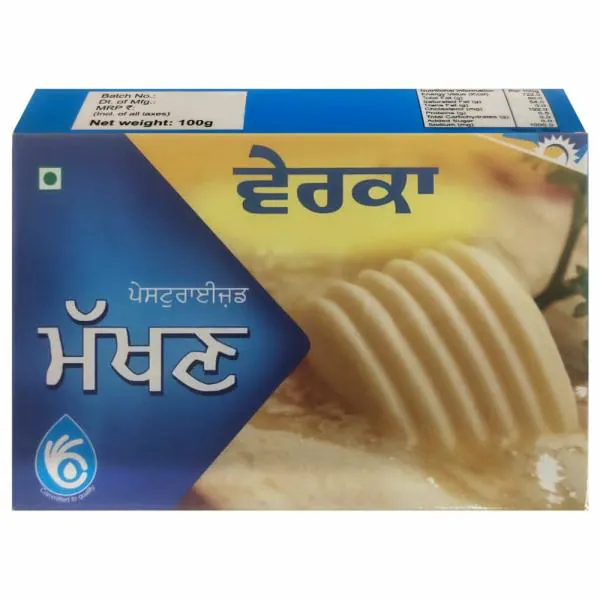 Verka Pasteurised Butter 100 g (Carton) - JioMart