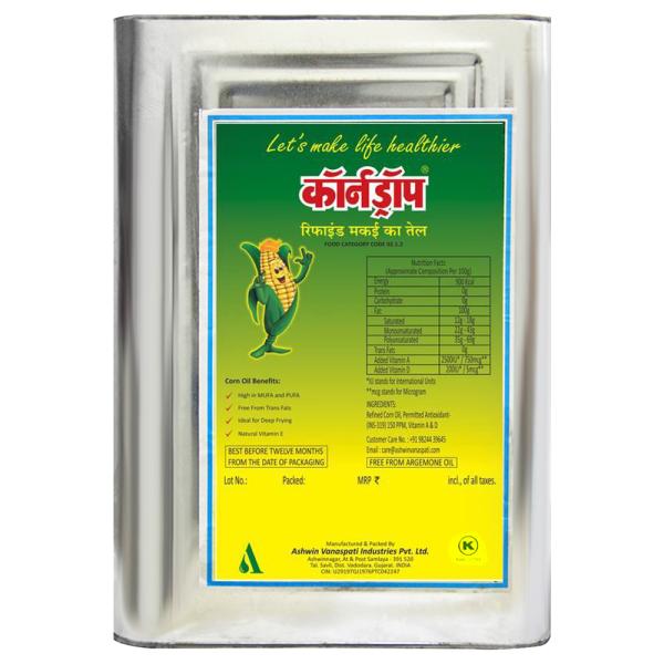 KornDrop Refined Corn Oil 15 L - JioMart