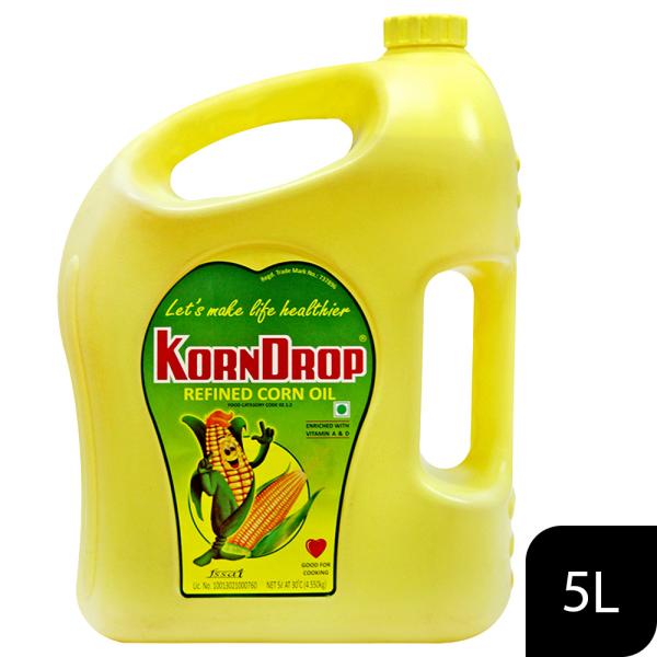 KornDrop Refined Corn Oil 5 L - JioMart