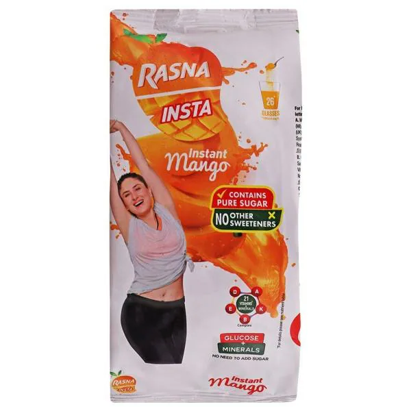 Rasna Fruit Plus Mango Instant Drink Powder 500 g - JioMart