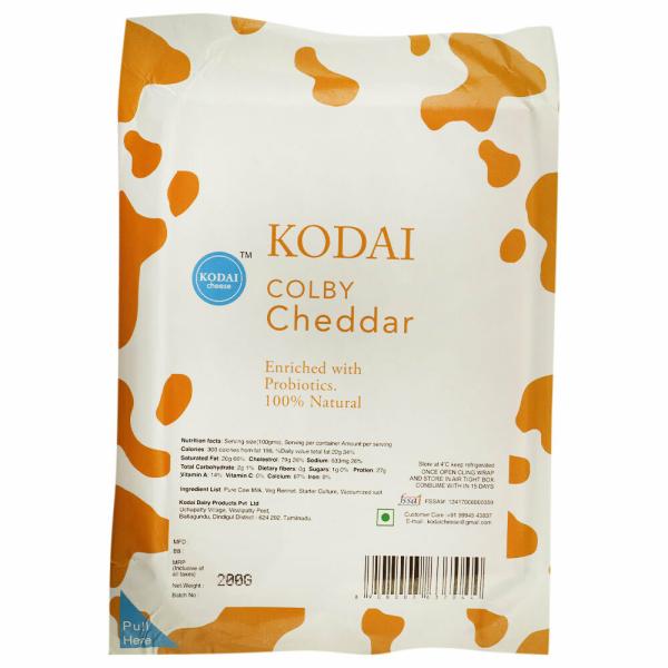 Kodai Colby Cheddar Cheese 200 g (Pack) - JioMart